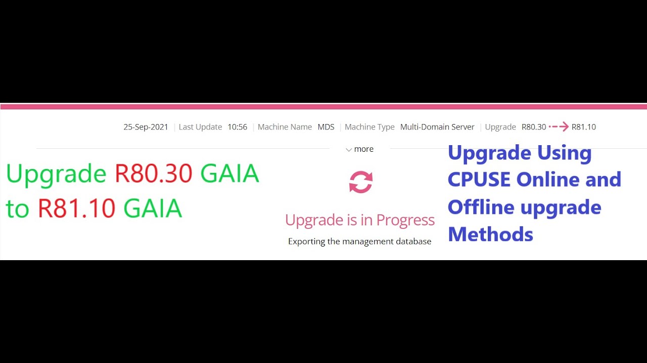 Check Point Firewall MDS upgrade to R81.10 GAIA - YouTube