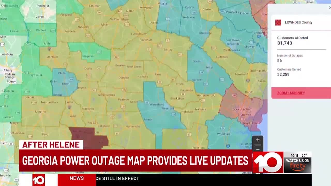 South Georgia power outages still impacting thousands - YouTube