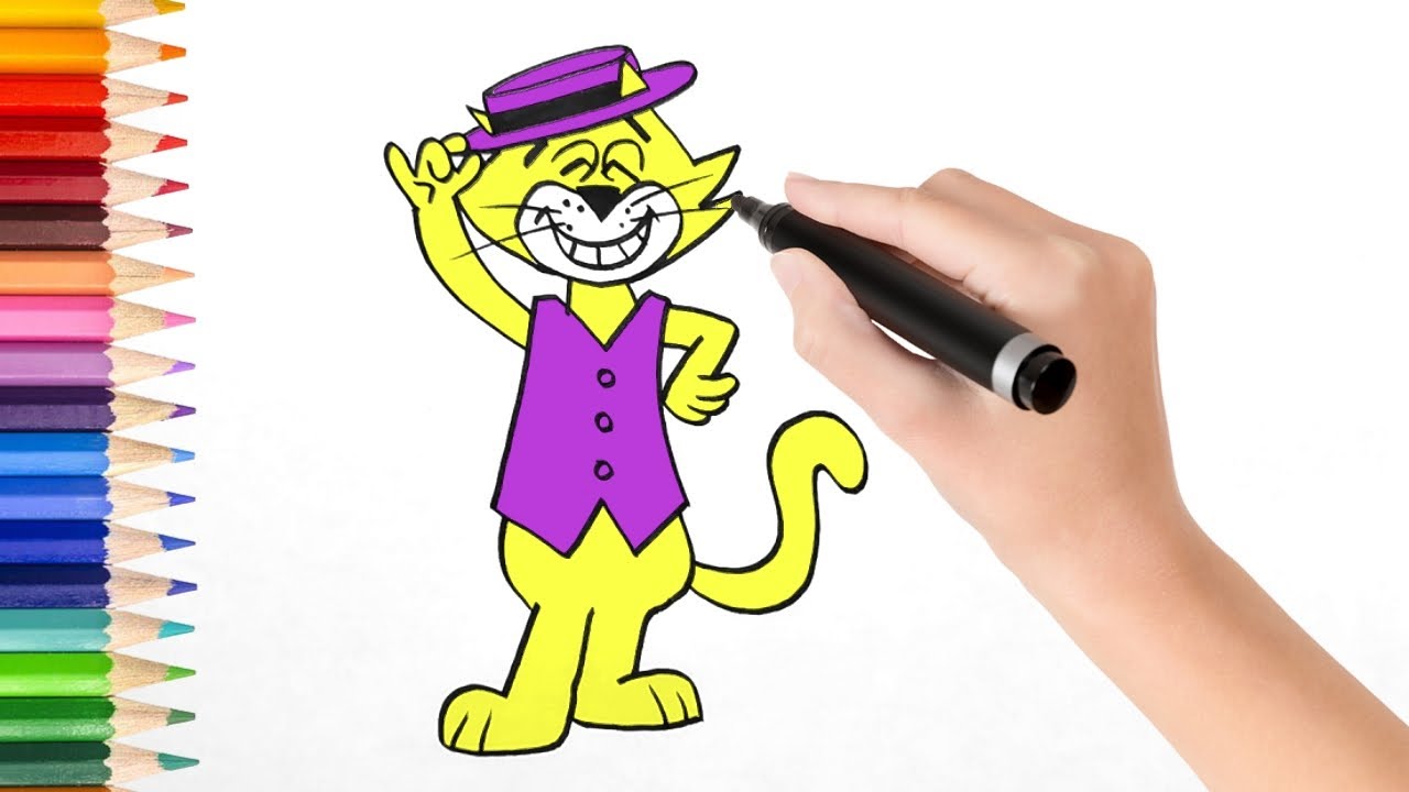 How to draw top cat the movie cartoon - YouTube