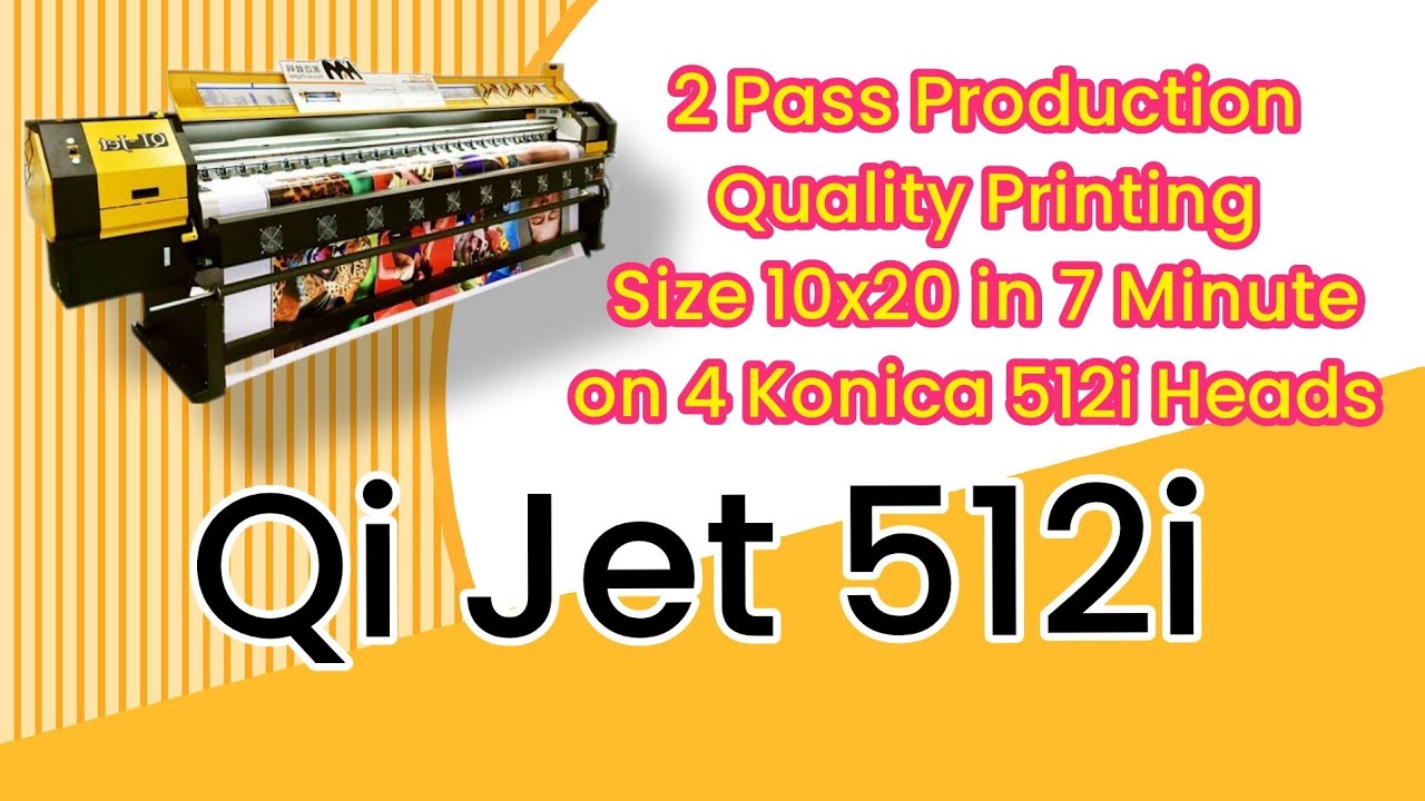2 Pass Printing Qi jet Flex Machine - YouTube