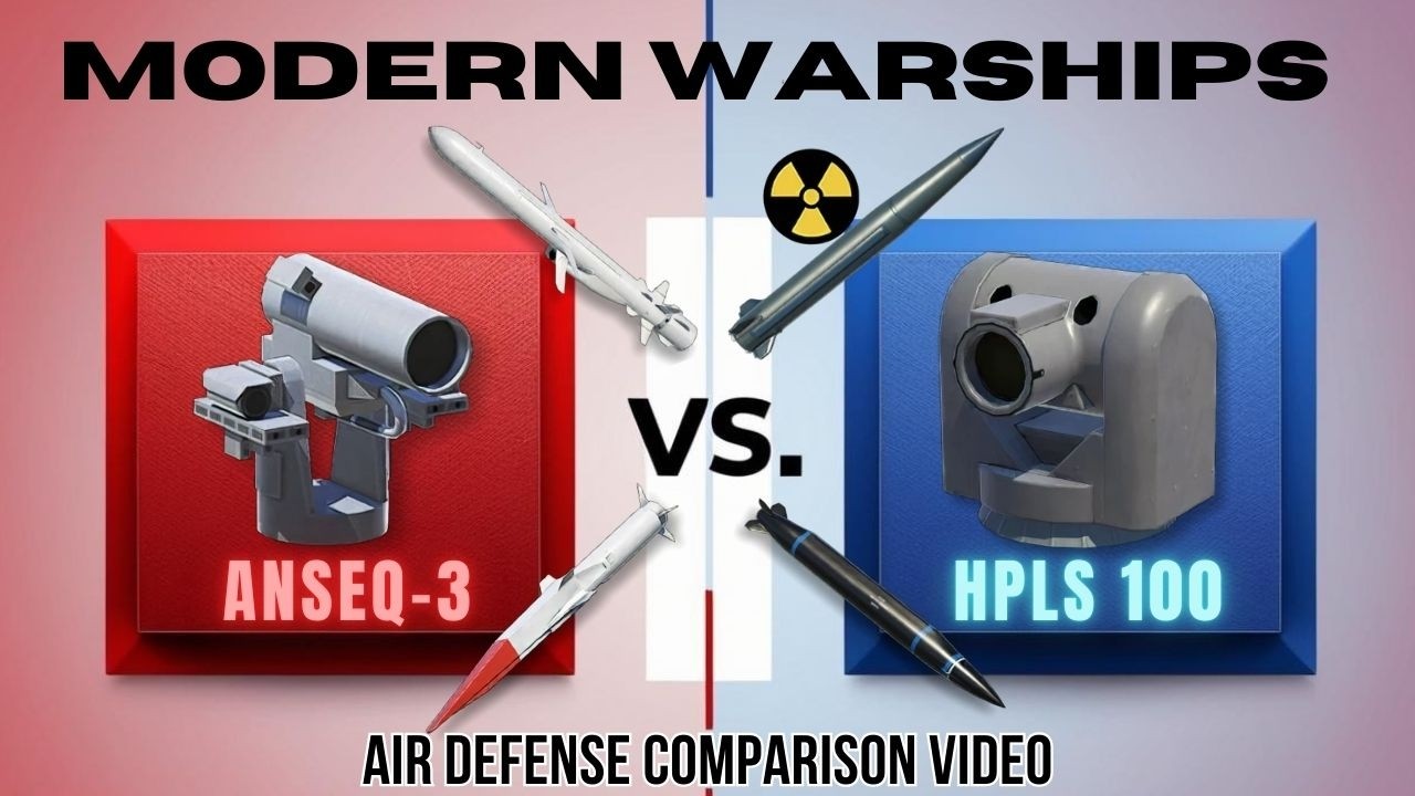 HPLS 100 versus ANSEQ-3 Air Defense Comparison Video | Modern Warships ...