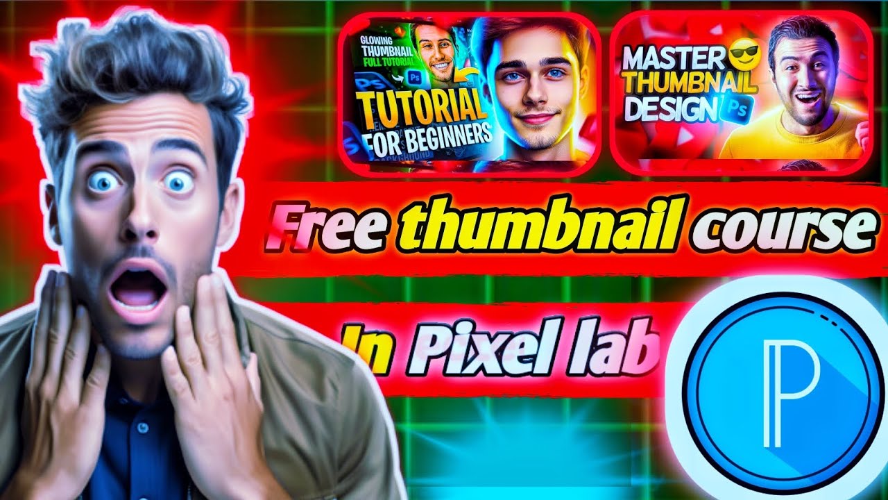 how to make thumbnail in pixellab easy thumbnail course# tech video # ...
