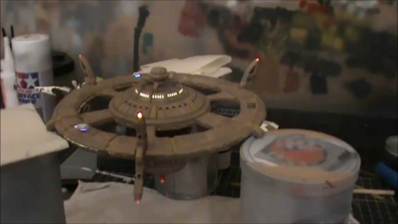 AMT 1/3300 Clear Plastic DS9 Space Station Build Up Part 5 - YouTube