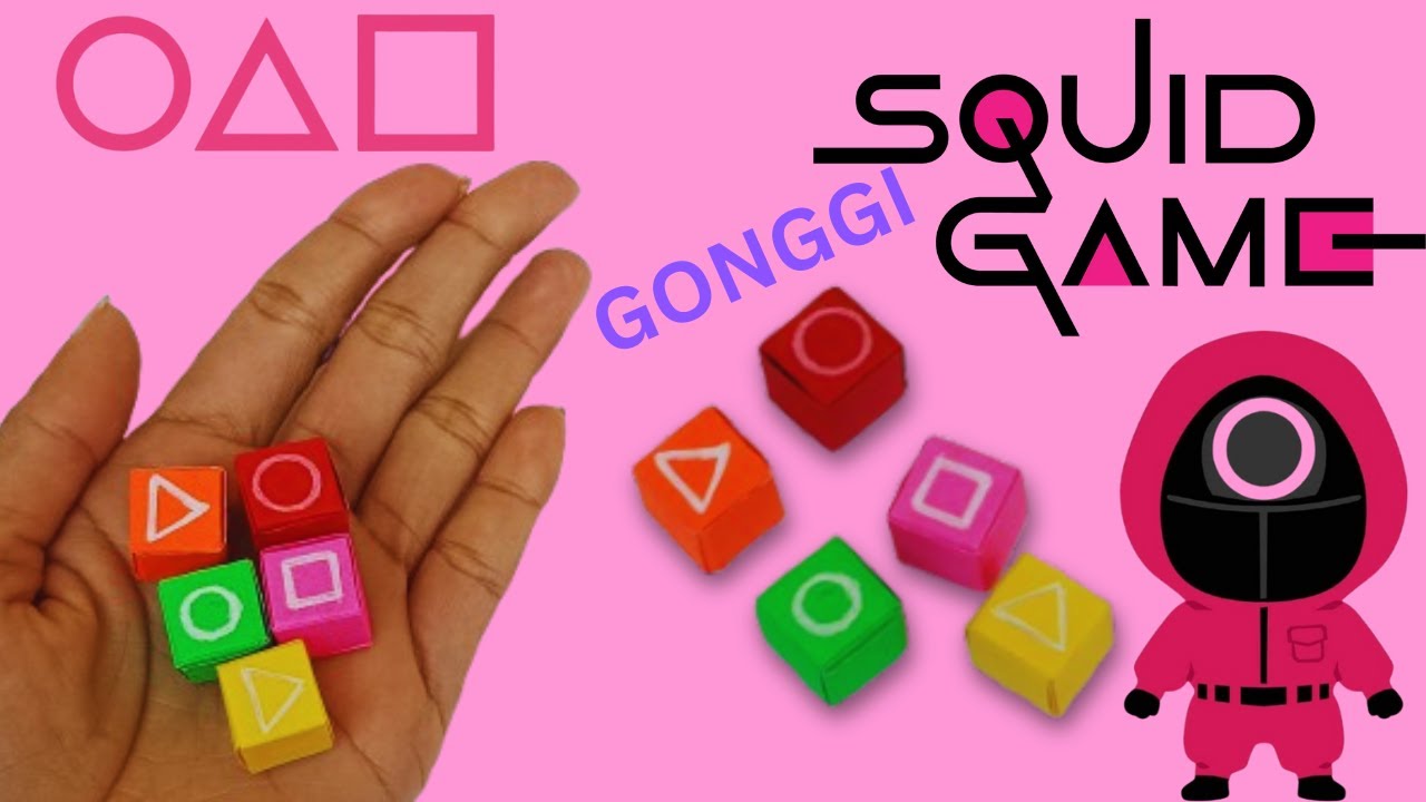 Squid game craft ||DIY Paper Gonggi Game Inspired by Squid Game ...