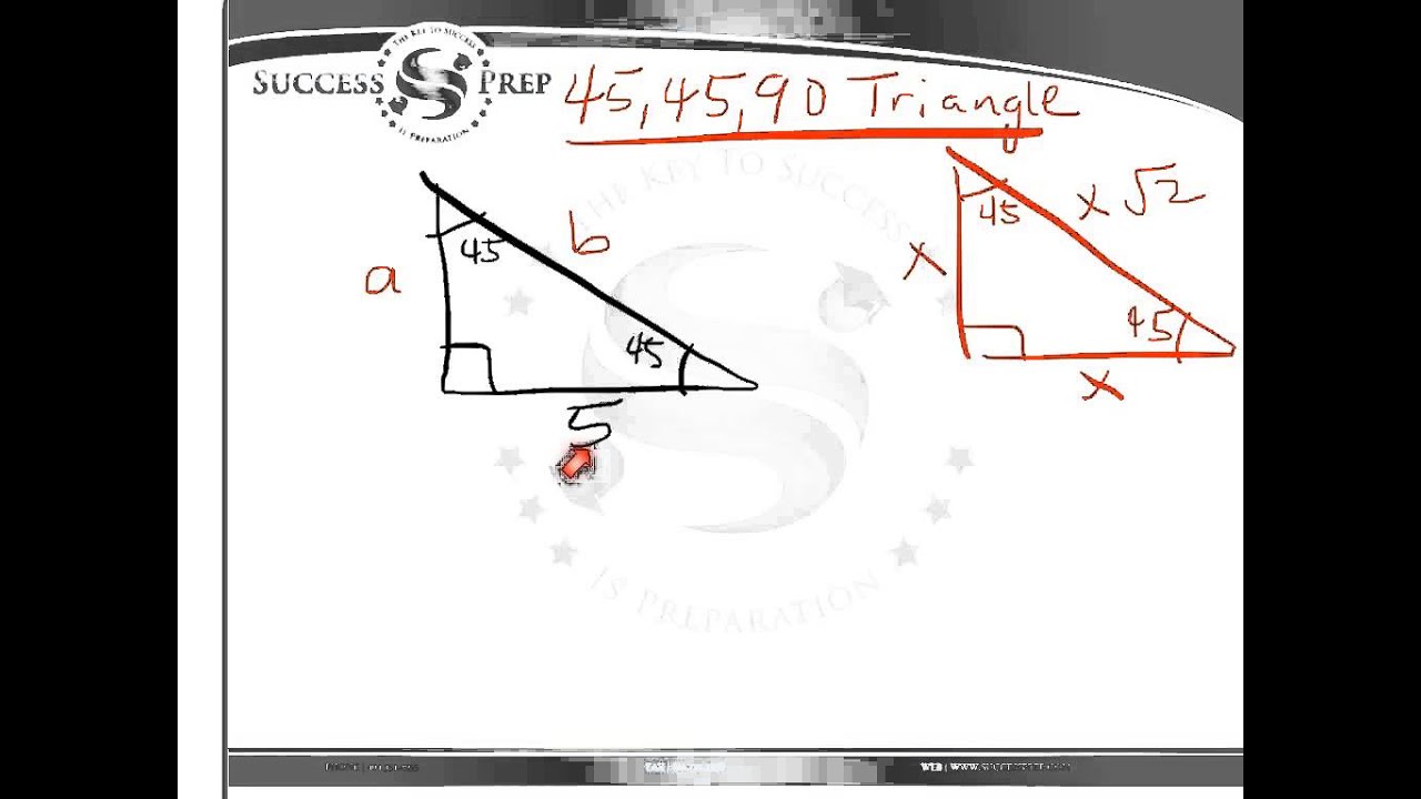 Video Atlanta Math Tutor : 45-45-90 Triangle - YouTube