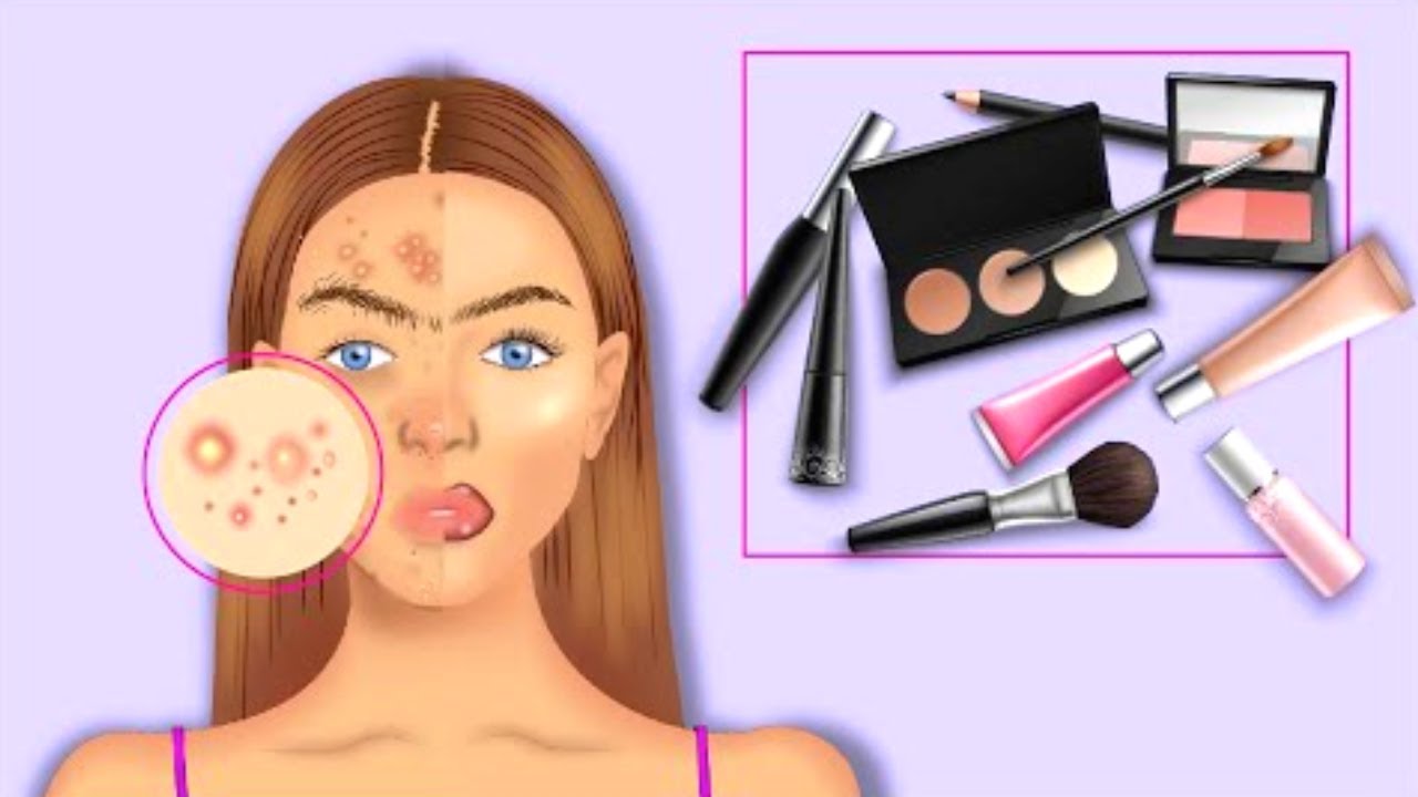 ASMR Acne Treatment and MakeUp Animation | ASMR 痤疮治疗和化妆动画 | ASMR 여드름 치료 ...