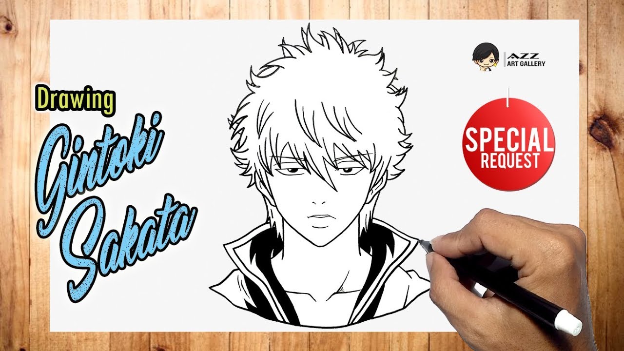 Drawing Gintoki Sakata from Gintama - YouTube