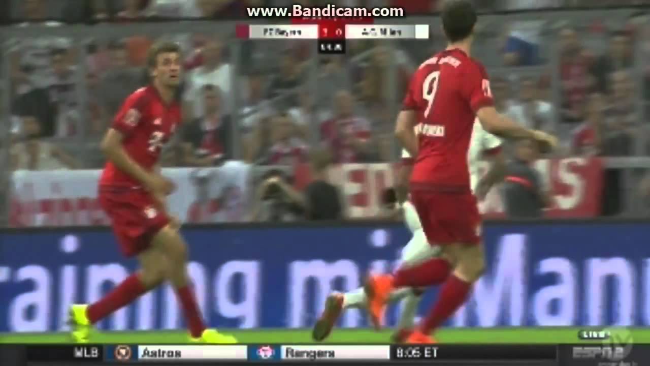 Lewandowski goal vs milan - YouTube