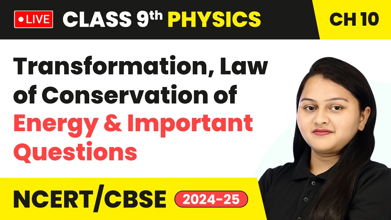 Transformation, Law of Conservation of Energy & Important Questions ...