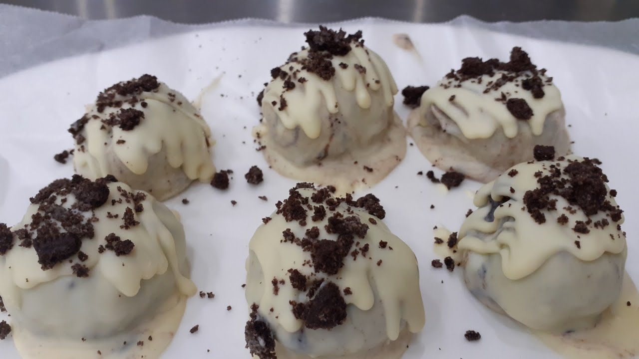 OREO WHITE CHOCOLATE BALL|SIMPLE DESSERT| TRY THIS AT HOME|HOW TO MAKE ...