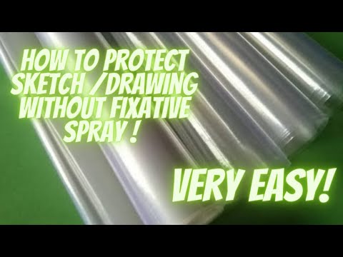 how to protect your drawings/sketch without fixative spray very easily ...
