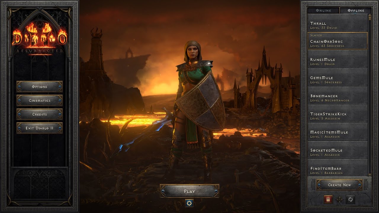 Diablo II Resurrected Chain Lightning Frozen Orb Sorceress Nightmare ...