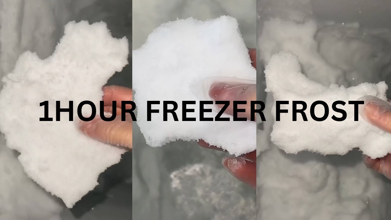 1 HOUR NON STOP FREEZER FROST EATING | ICE EATING ASMR | DEEP FREEZER ...