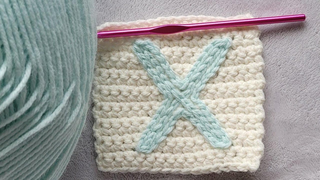 How to crochet letter X, super easy pattern and step by step tutorial ...