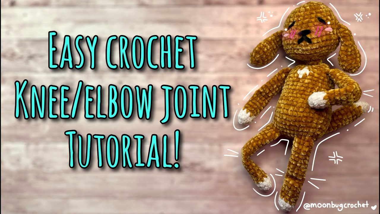 How to Crochet a Knee/Elbow Joint for a Plushie Easy Tutorial - YouTube