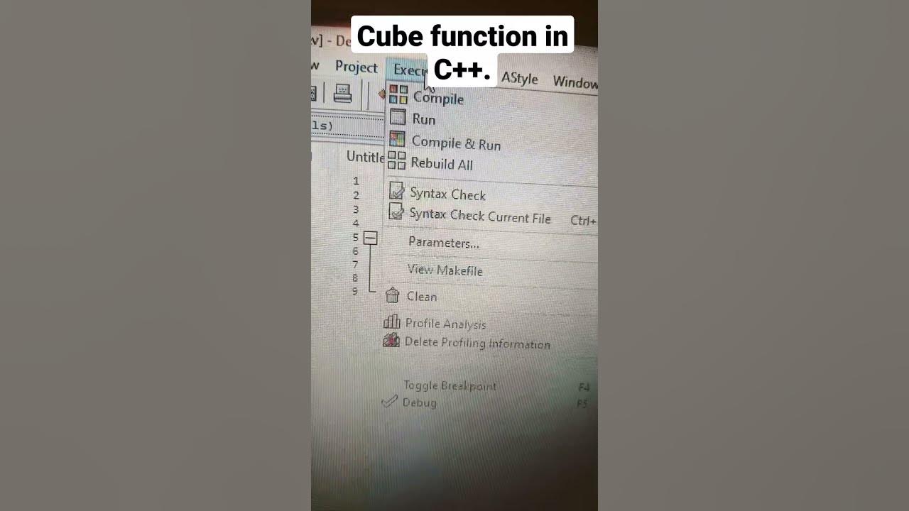 Cube function in C++ 💻💻 - YouTube