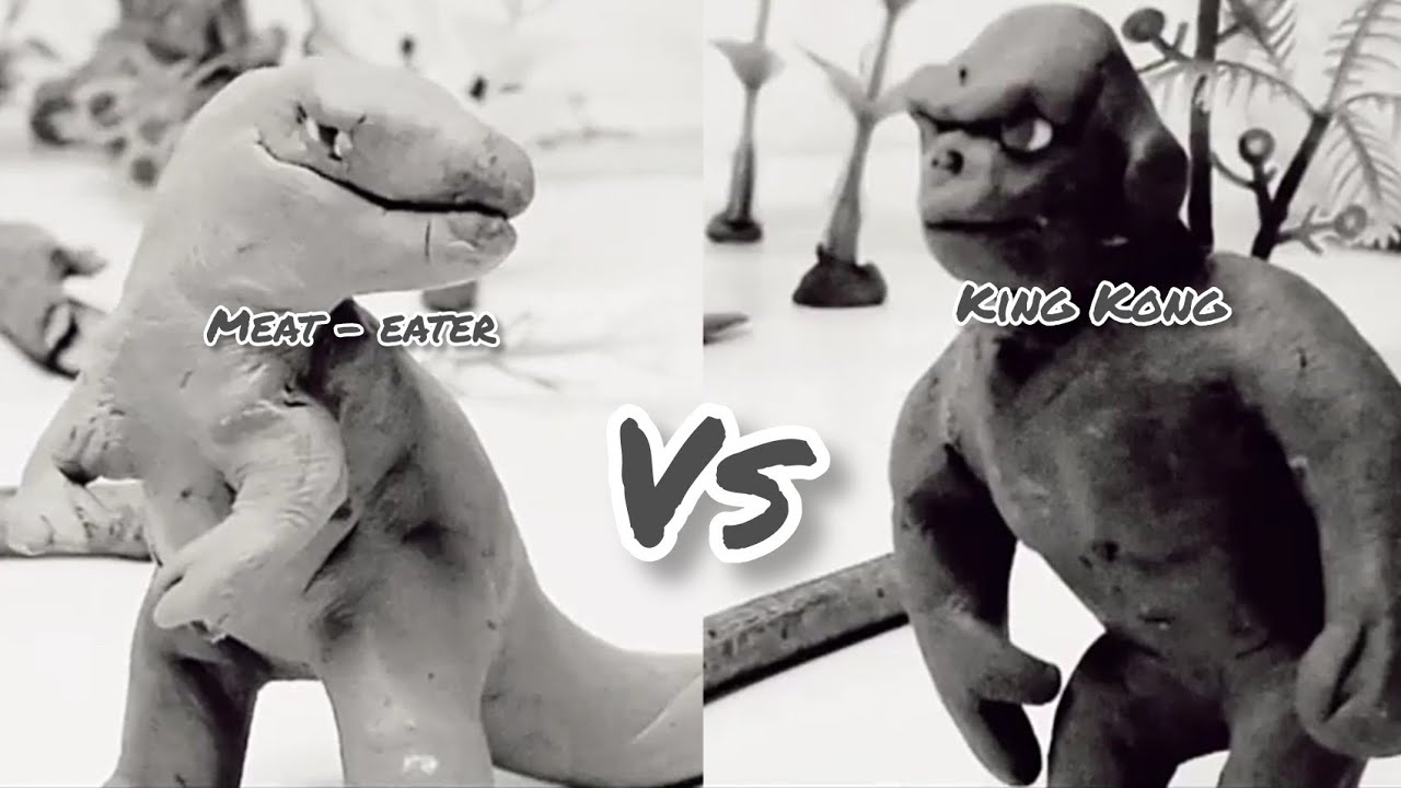 King - kong vs Meat - eater ( King - kong 1933 ) / Claymotion monsters ...