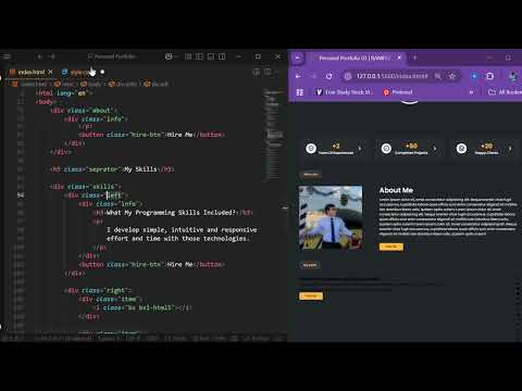 How to create Personal Portfolio using HTML ang CSS | step by step Tutorial#05 - YouTube