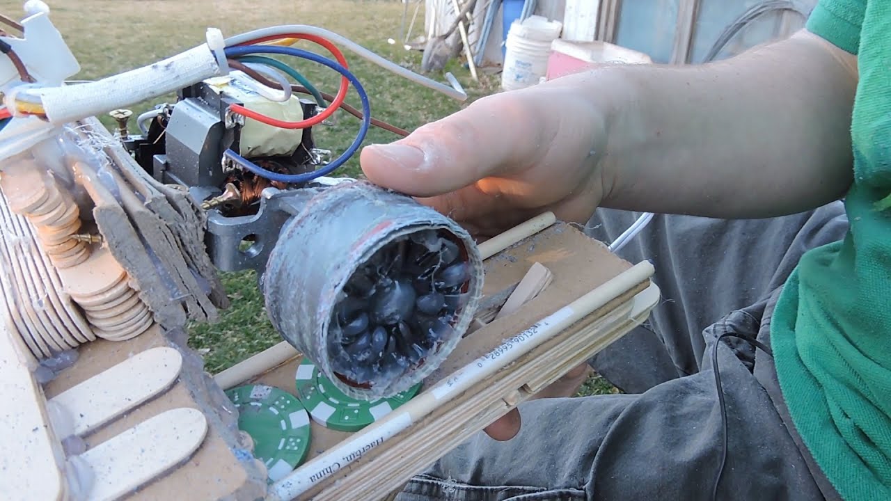 Shooting My Poker Chip Gun - YouTube