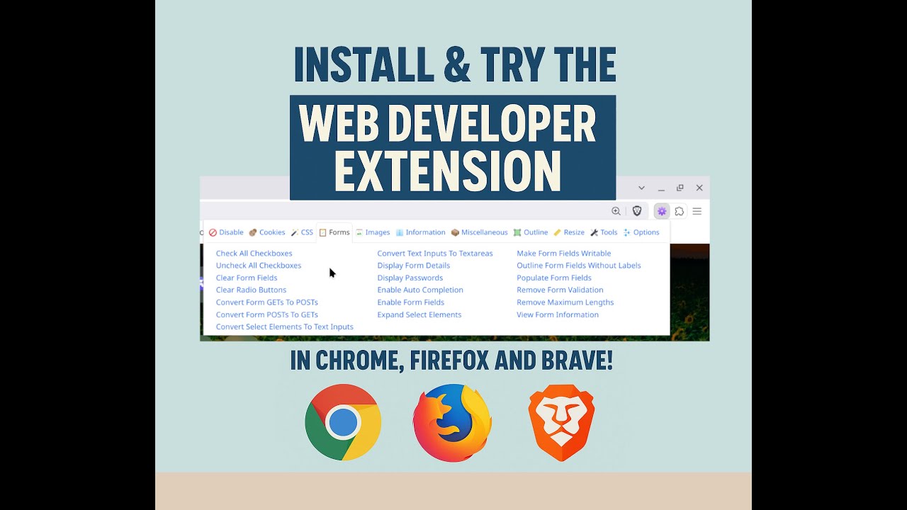 Install & Try the Web Developer Extension in Chrome, Firefox, and Brave ...