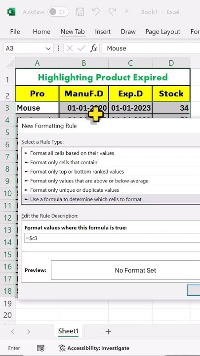 how to highlight expiry products | expired products kaise highlight Karen#excel #education # ...