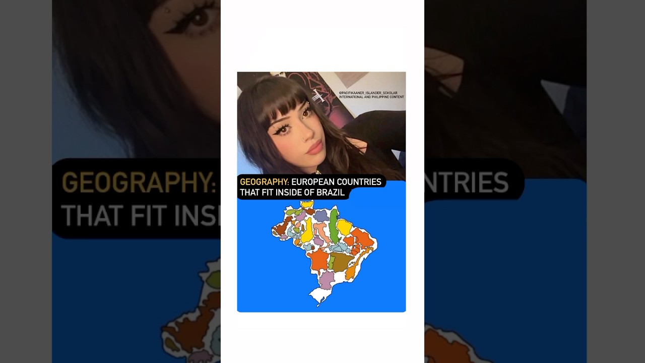 European countries that can fit in Brazil #geography #map #maps #mapper ...