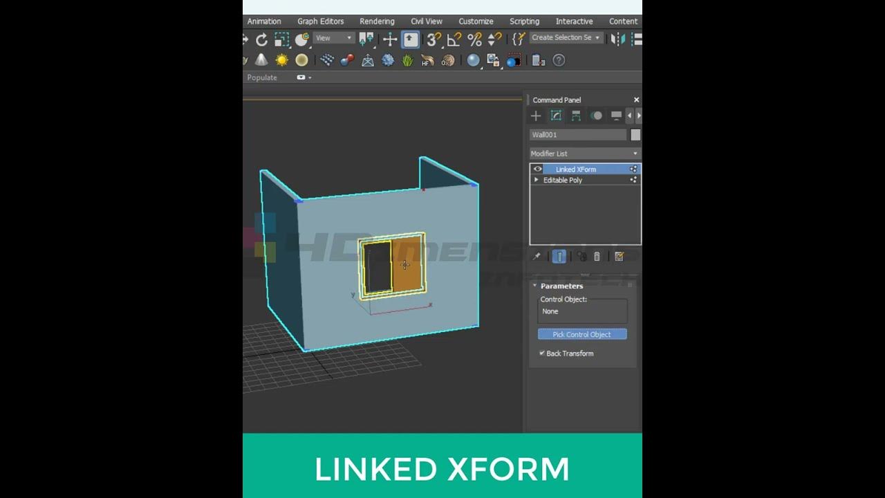 Linked Xform Modifier in 3ds Max | Step-by-Step Guide | 3DS Max Linked Xform modifier - YouTube