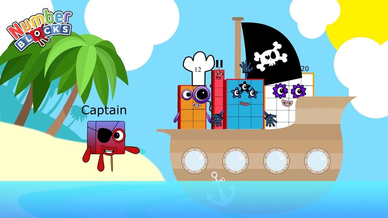 Numberblocks Pirate Story Of Number 1 To 20 - YouTube