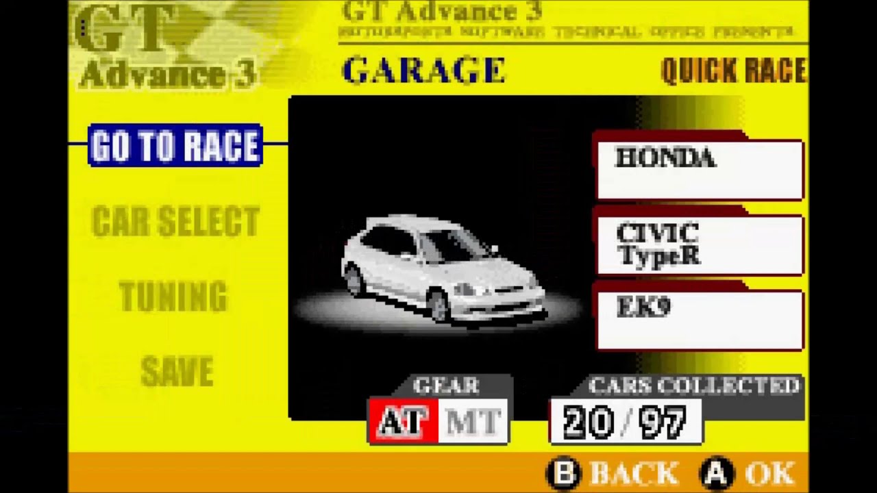 gt3 advance GBA Game Play - YouTube