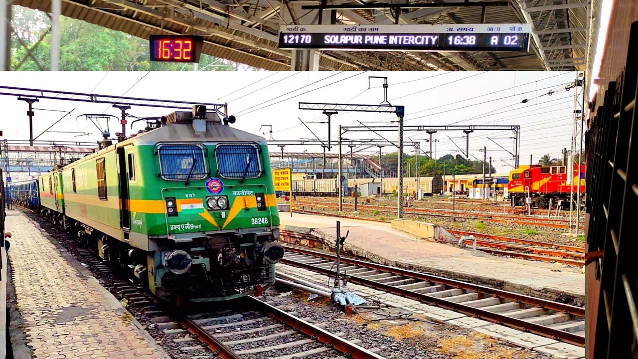 Intercity Train Arrival Departure Daund Junction Railway Station - YouTube