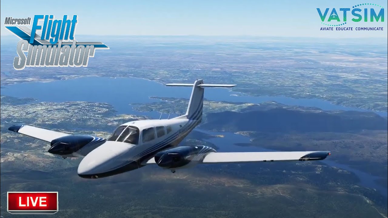 Flight Simulator 2020 LIVE! | Bakersfield to Lake Tahoe | Piper PA-44 ...