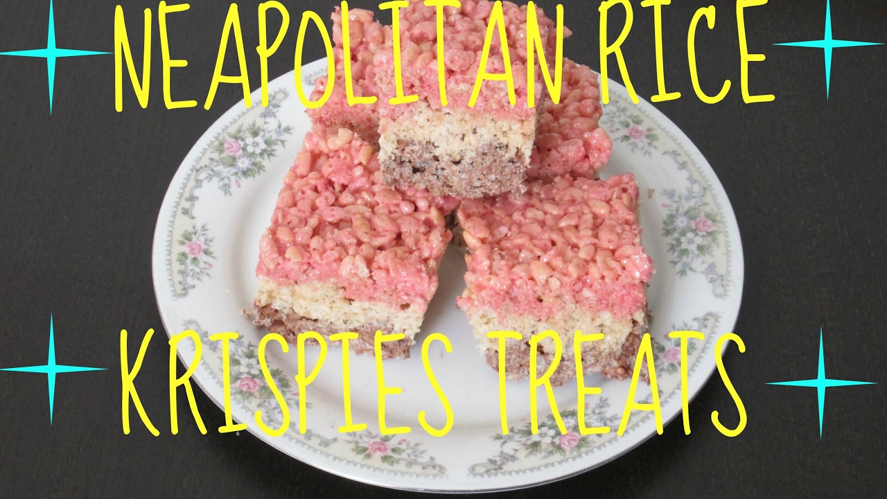 How to Make Neapolitan Rice Krispies Treats Recipe | Kylie Eats - YouTube