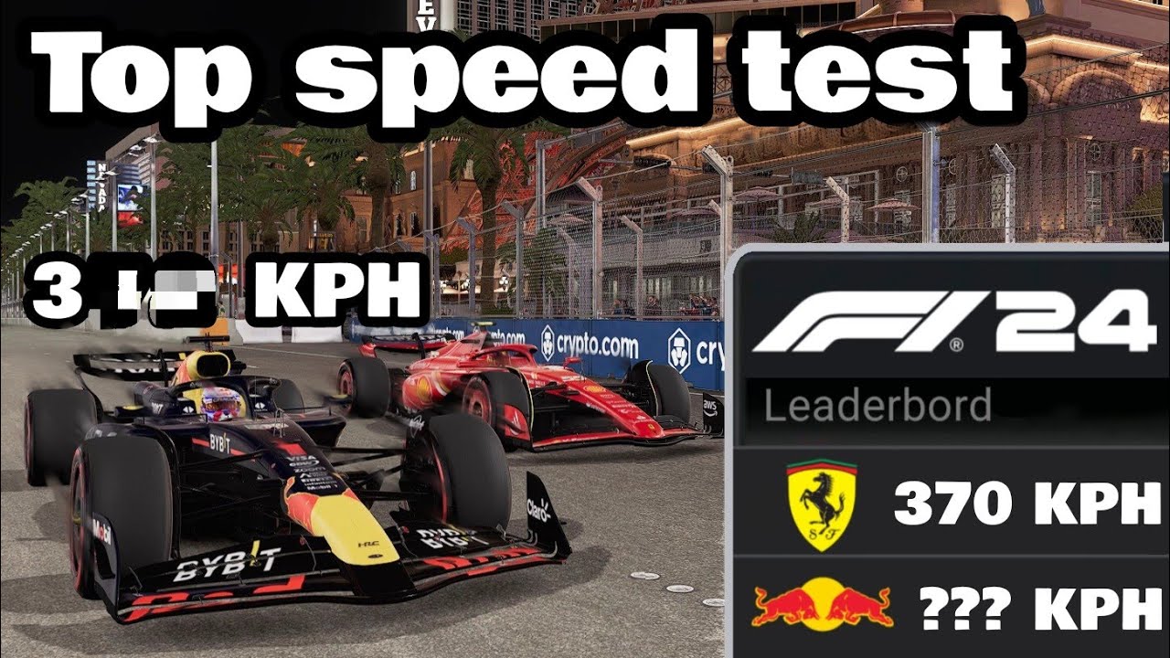 F1 24 top speed test (every car) +slipstream - YouTube