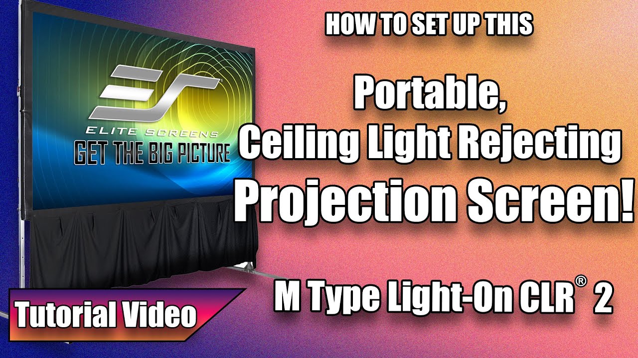 How to Set Up the Portable Ceiling Light Rejecting Projection Screen ...