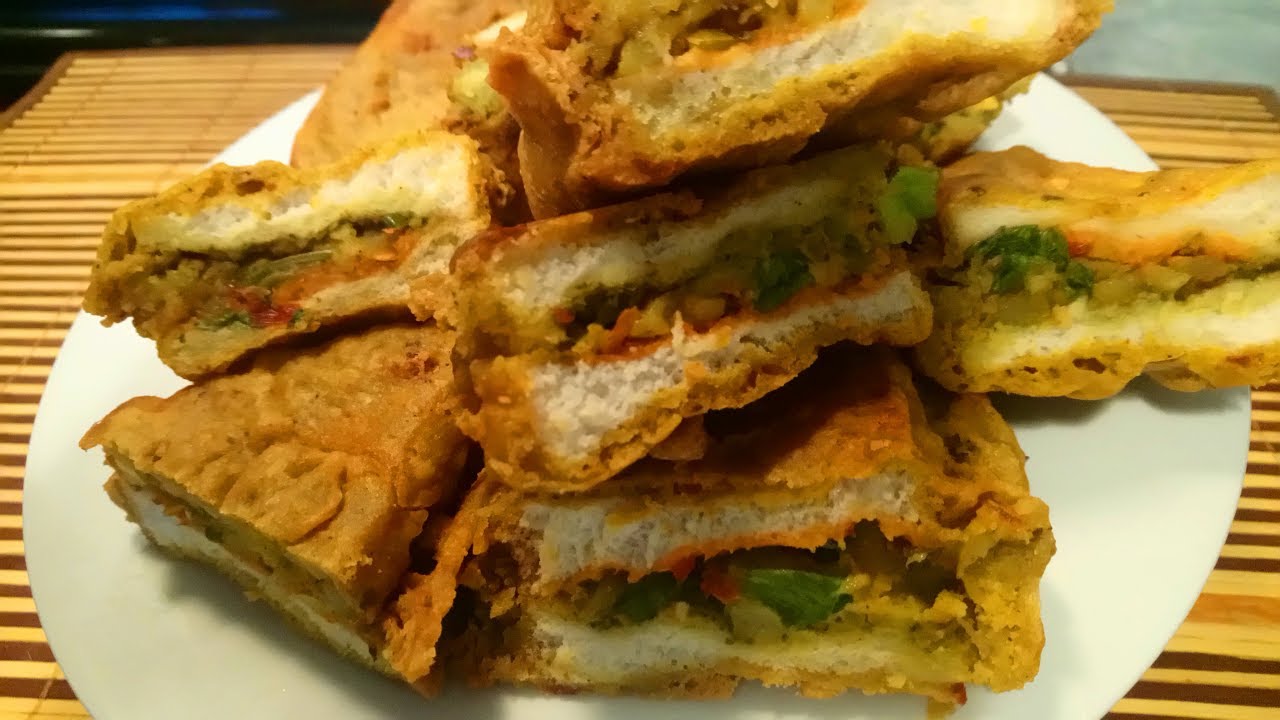 Bread Pakora Recipe|Stuffed Bread Pakora Recipe with Spicy Mashed ...