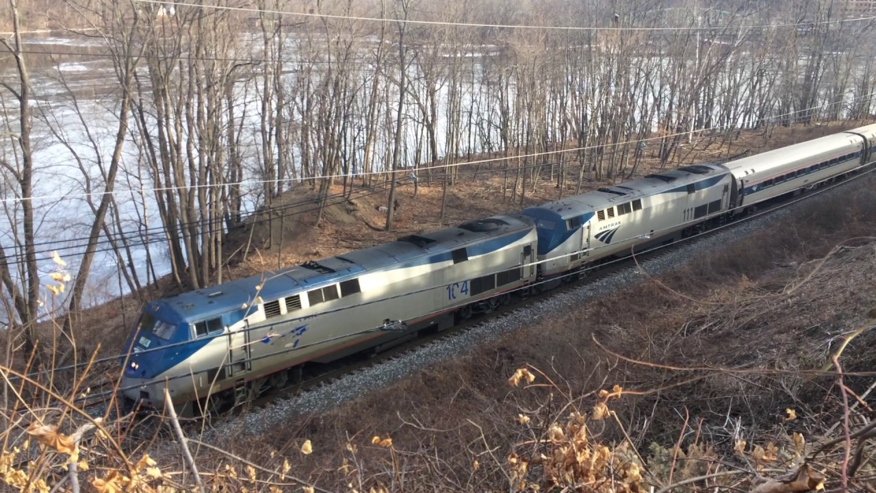 Amtrak Vermonter #56 Heads North 3-13-17 - YouTube
