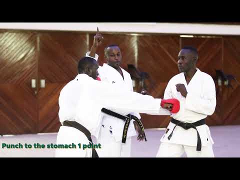 Punch To The Stomach 1 Point - Karate Moves - Sports Wave Africa Foundation