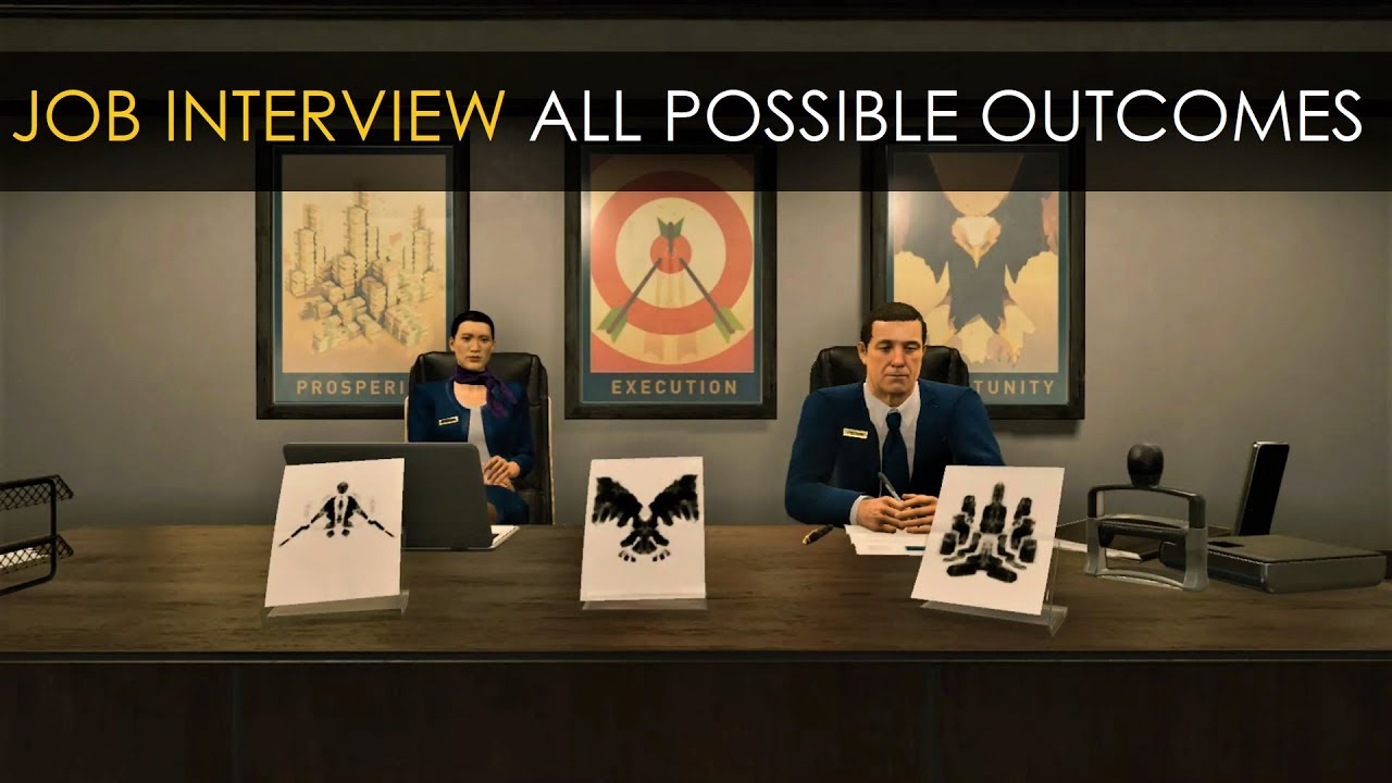 Hitman 2 - The Bank - All Possible Job Interview Outcomes - Golden ...