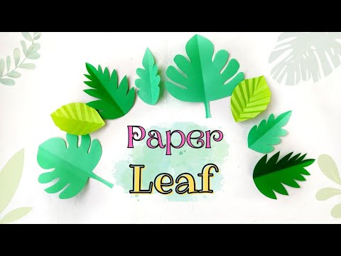 How to make paper leaves | Diy easy paper leaves making | Paper leaf ...