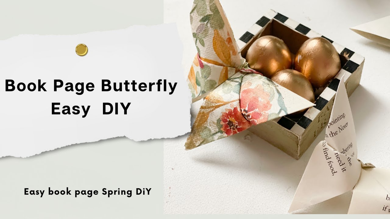 Crafting Magic: Book Page Butterfly DIY tutorial - YouTube