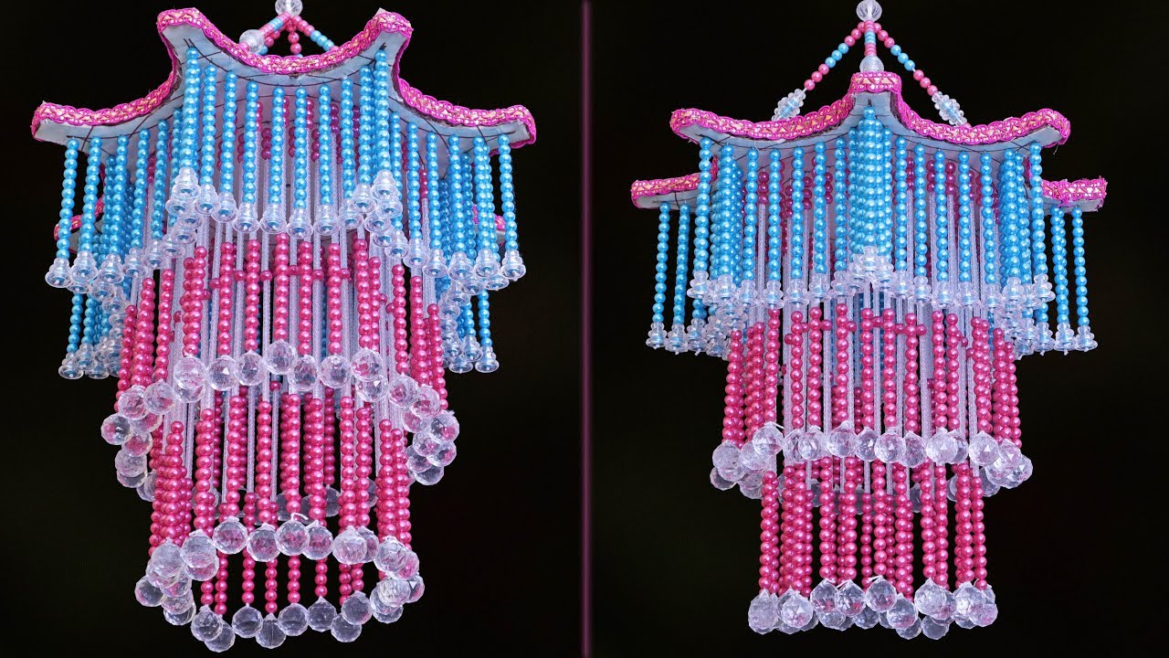 DIY Pearl Jhumar Design for Home || Wall Hanging Craft Idea || Jhumar ...