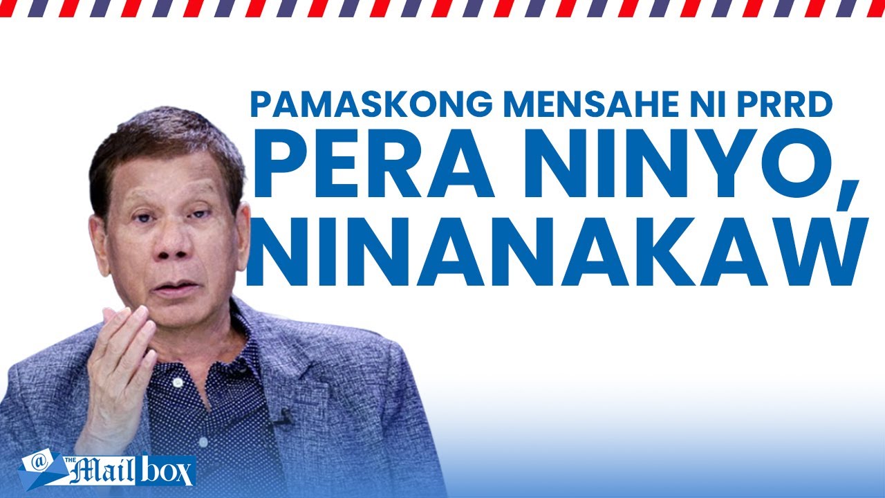 #PRRD: Iyang #ayuda inyo yan, ninanakaw nila | PRRD Christmas message ...