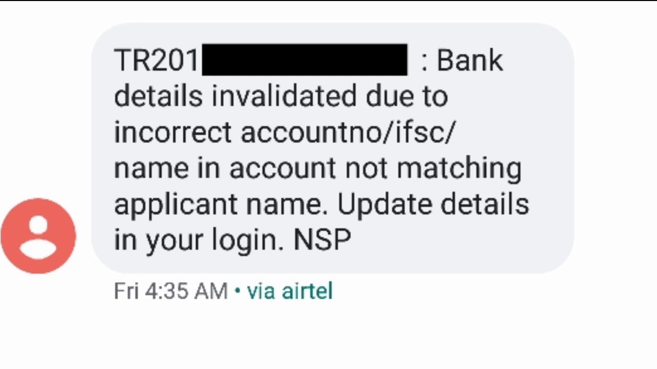 Scholarship Invalidated Bank Account Solved || Scholarship || Bank ...