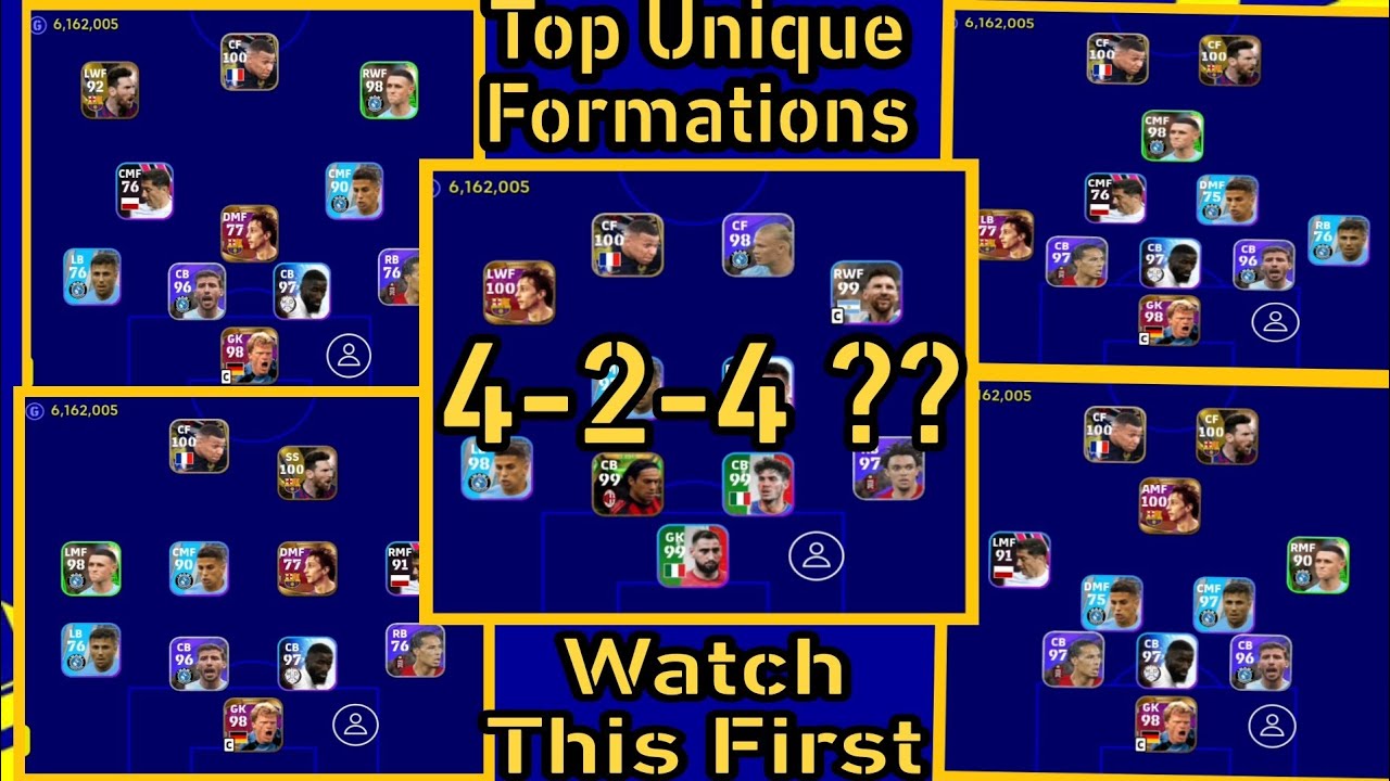 Top 5 Unique Formations in efootball 2023 | 424 Formation in ...