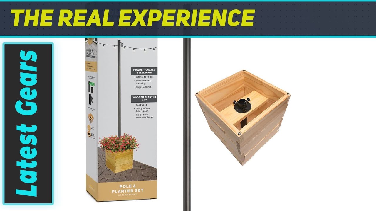 EXCELLO Planter Box with Light Pole: Perfect Outdoor Combo! - YouTube