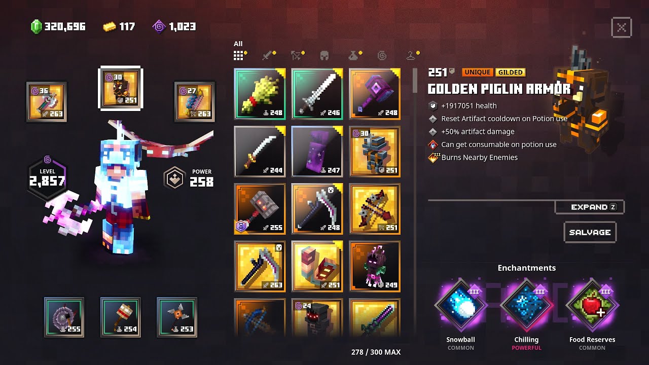 Minecraft Dungeons Piglin Nuke Build Obsidian Pinnacle Apoc+25 No Iron ...