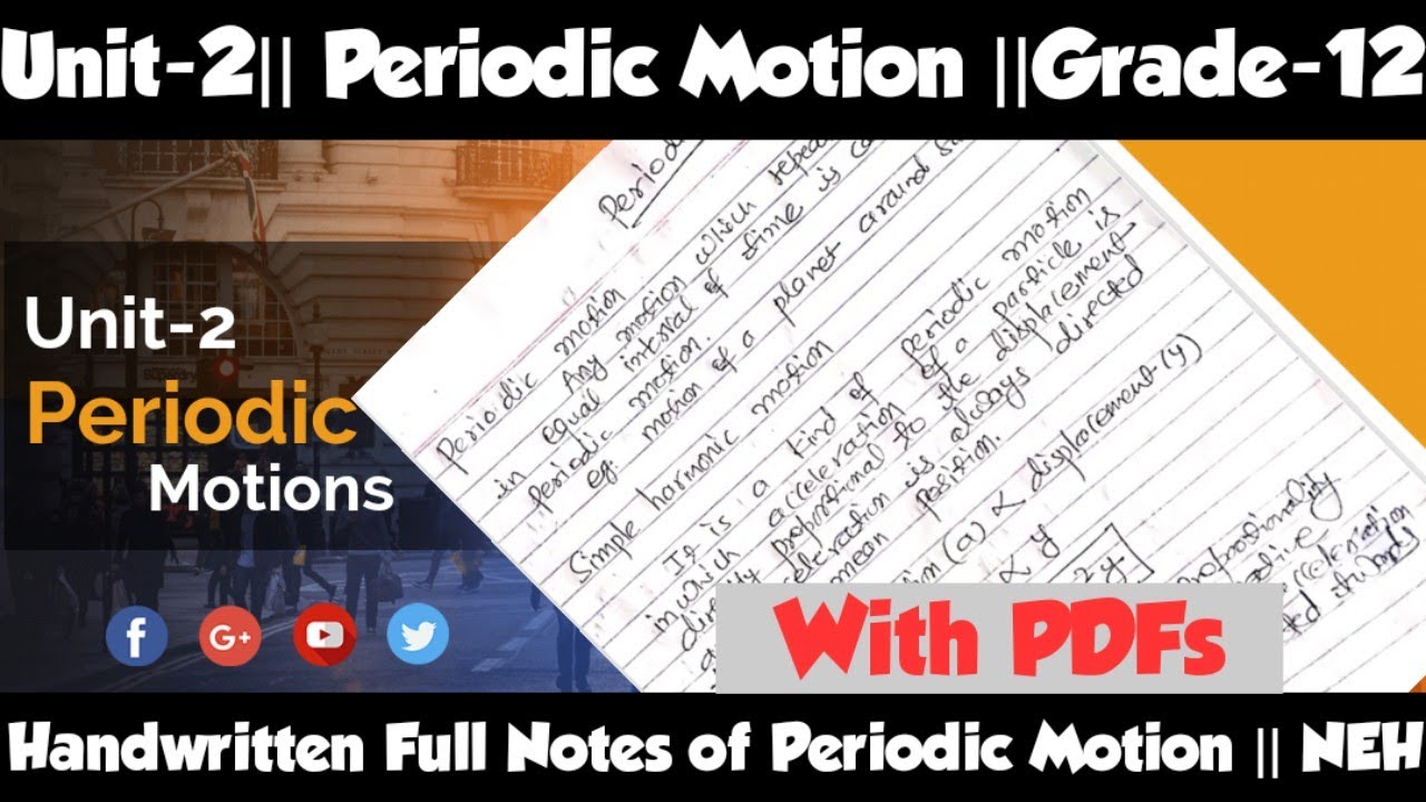 Periodic motion Class 12 Physics Unit:2 - YouTube