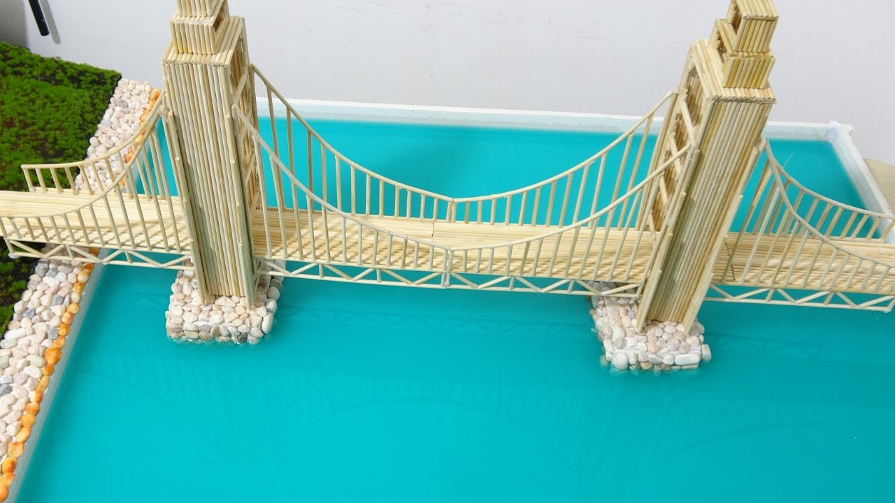 How to make a DIY MINIATURE BRIDGE - YouTube