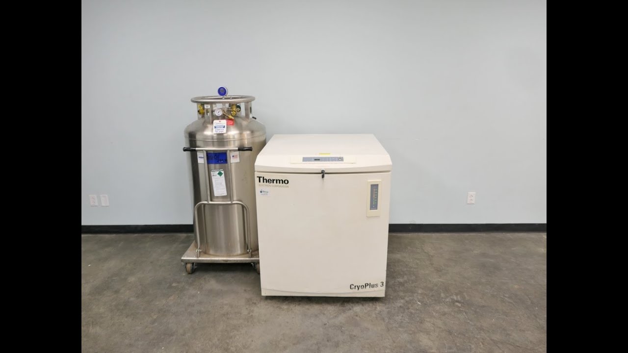 Thermo CryoPlus 3 Liquid Nitrogen Dewar ID 13619 - YouTube