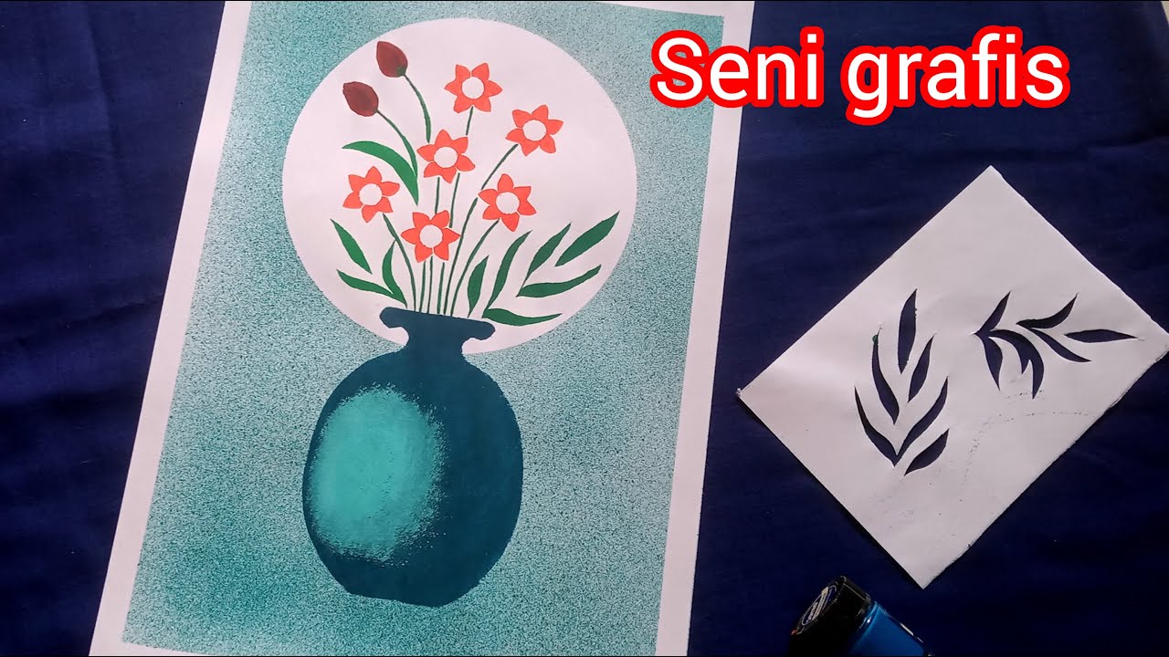 Gambar seni grafis (cetak tinggi,saring, stensil) - YouTube